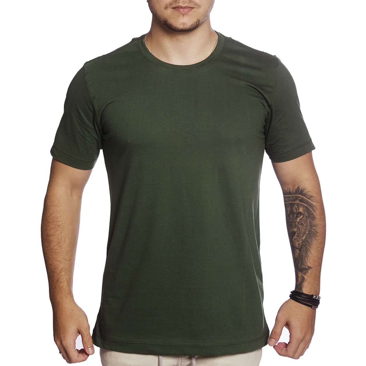 Camiseta Básica Algodão Verde CAPITÃO PIRATA