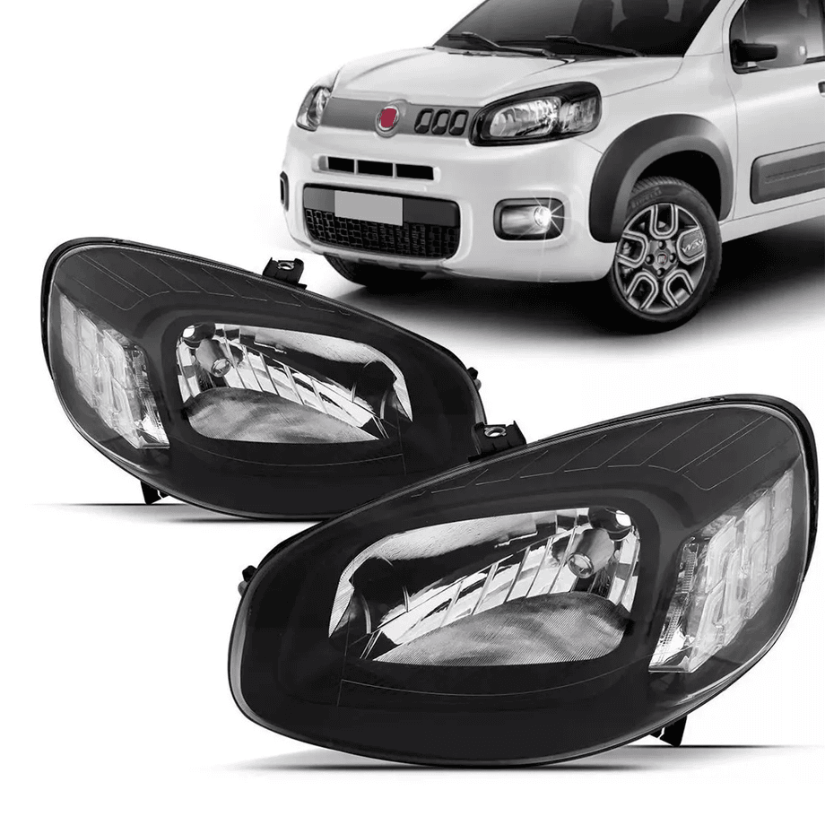 Farol Uno Modelo Vivace Em Diante M Scara Preta Dominio Auto Pe As