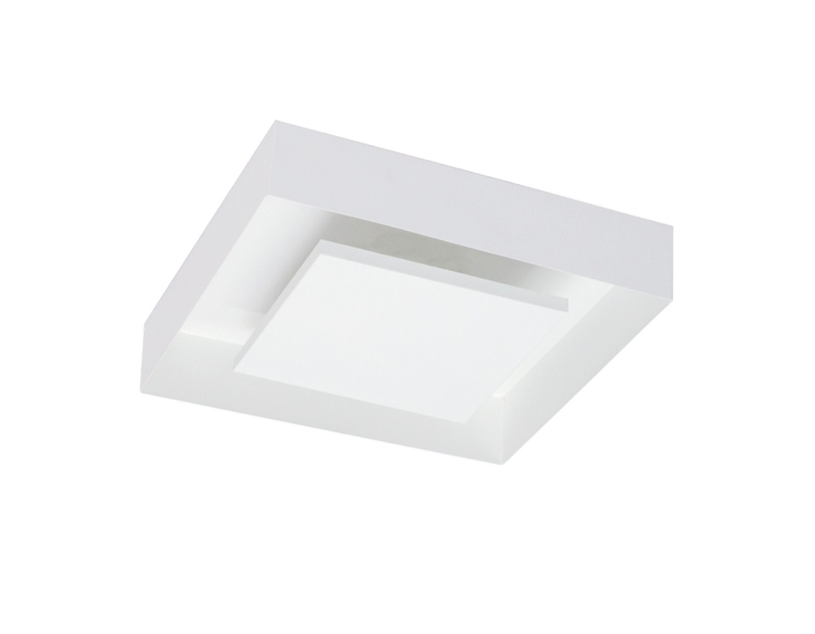 Luminária Plafon Sobrepor Teto Luz Indireta 45x45 Quadrado Broketto