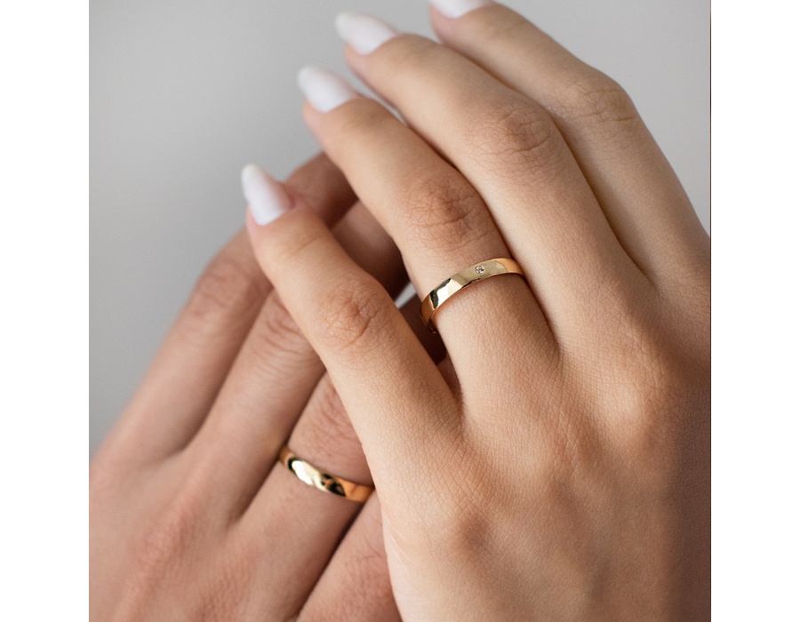 Aliança de Casamento Ouro 3mm Abaulada Classic Unidade Rosê Jewelry