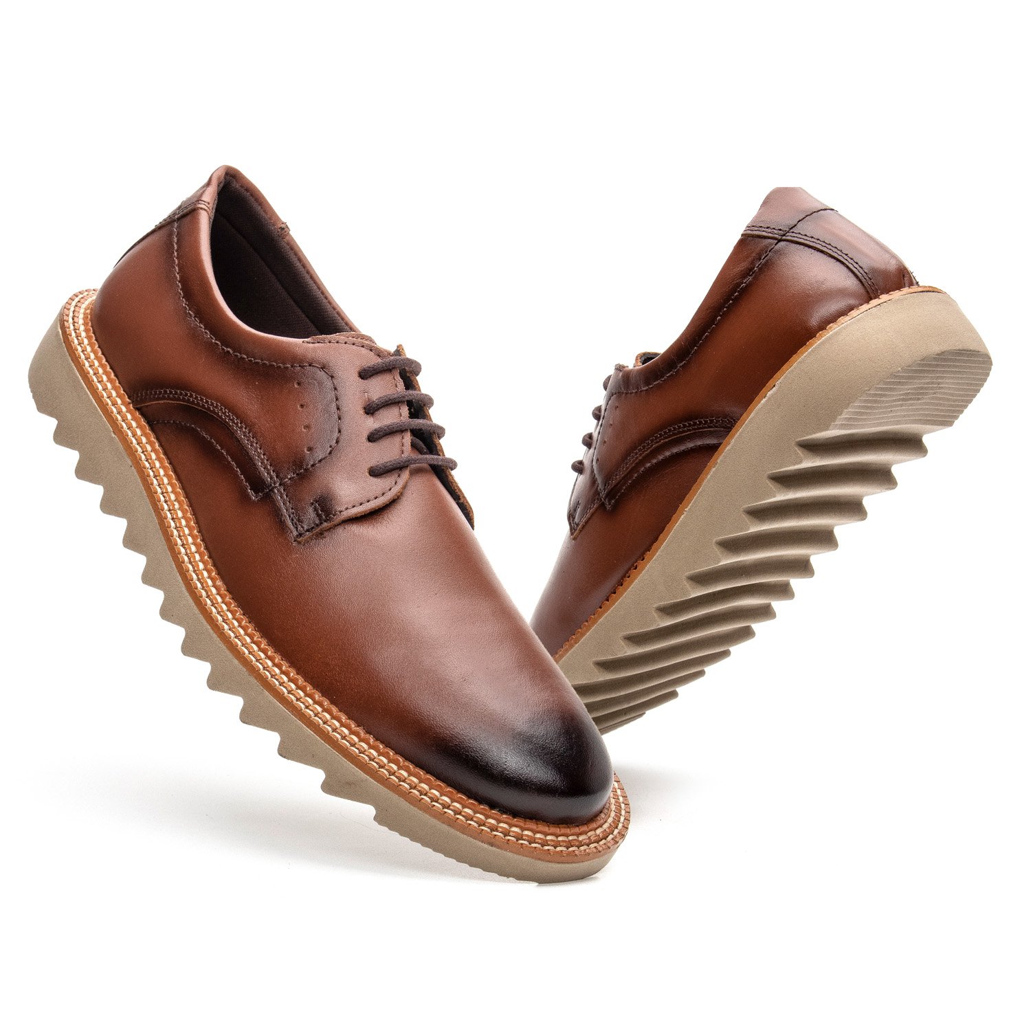 Sapato Loafer Tratorado Masculino Couro Legitimo - Avelã | NOTORIAN'S SHOP