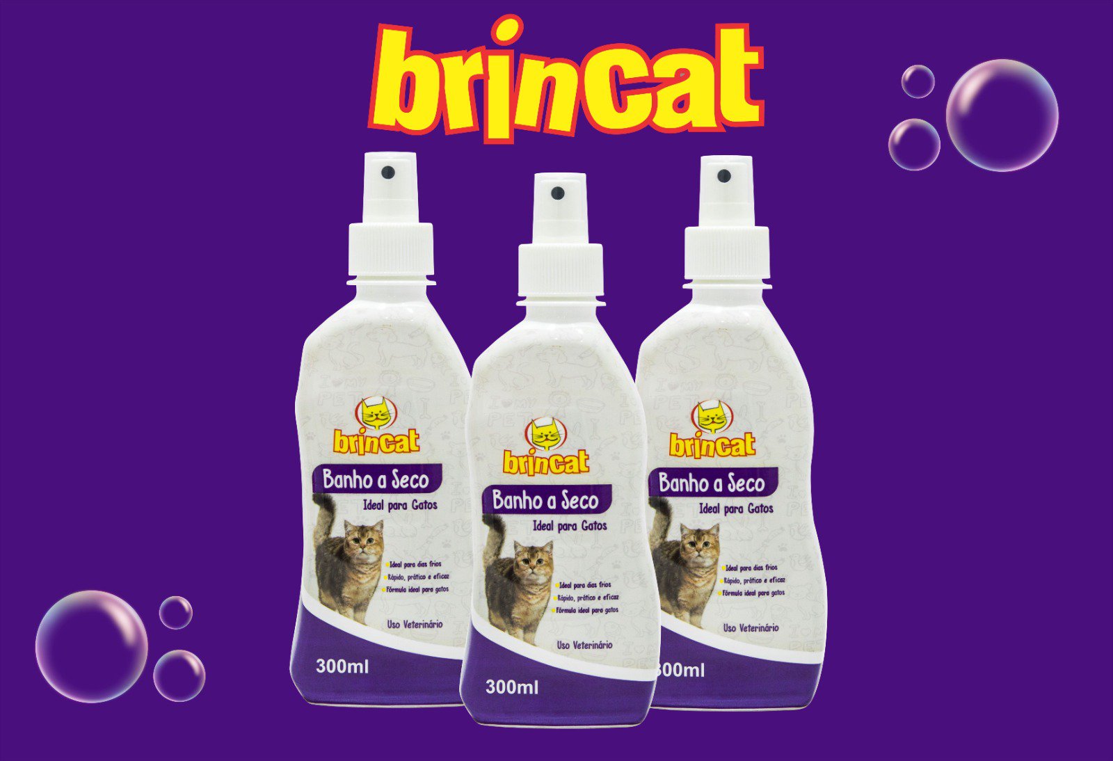 Shampoo Brincat Banho a Seco 300ml | Brincalhão Pet