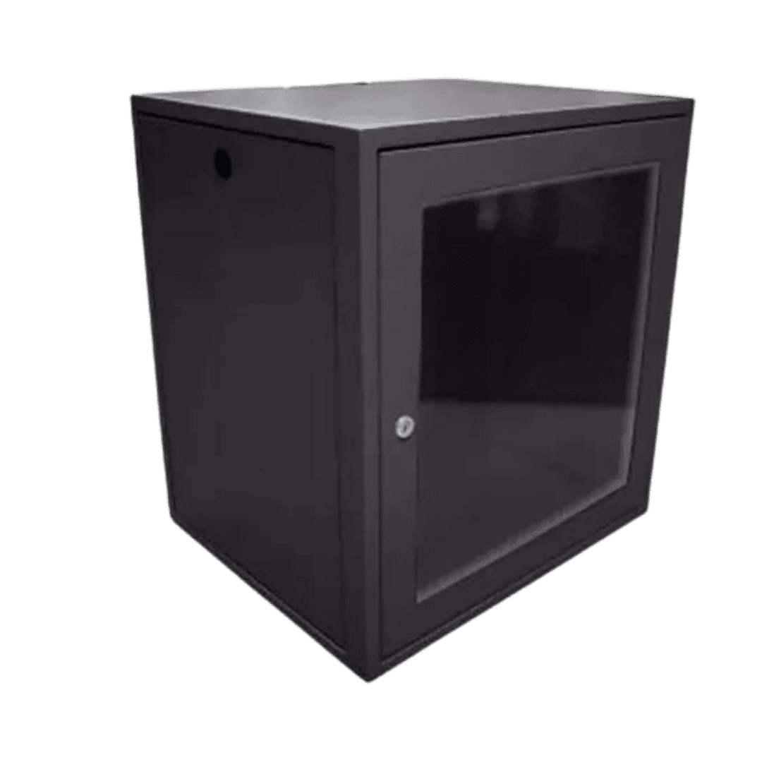 MINI RACK 19 COMPACT LITE 9UX470MM PRETO PROTECT | Acretec Distribuidora