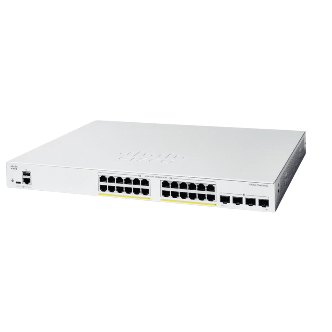 SWITCH 24 PORTAS POE CATALYST 1300 GIGABIT 4X1 SFP | Acretec Distribuidora