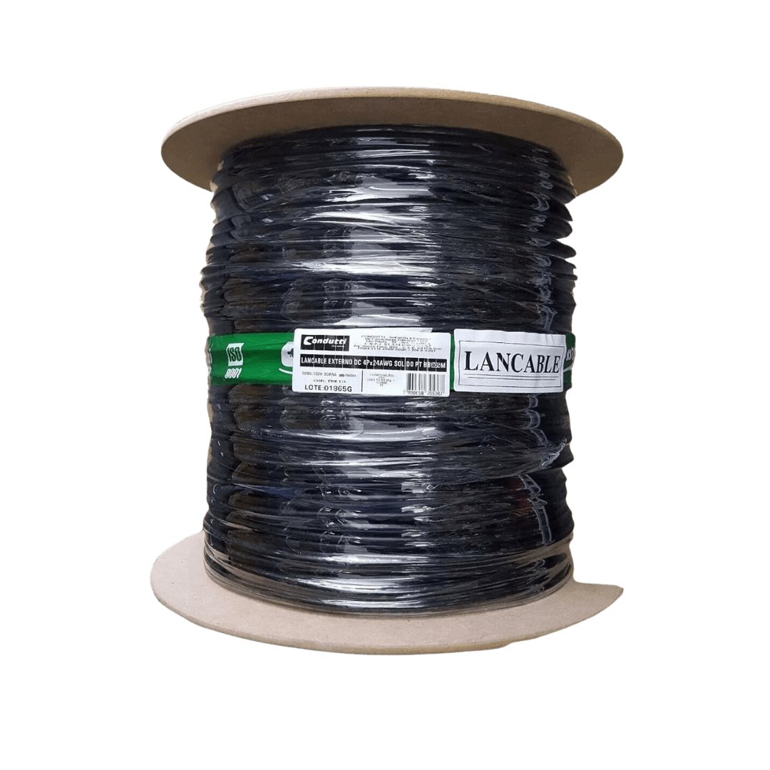 CABO F-UTP 24AWGX4P CAT.5E CAPA DUPLA BLINDADO BOB 305M CONDUTTI ...
