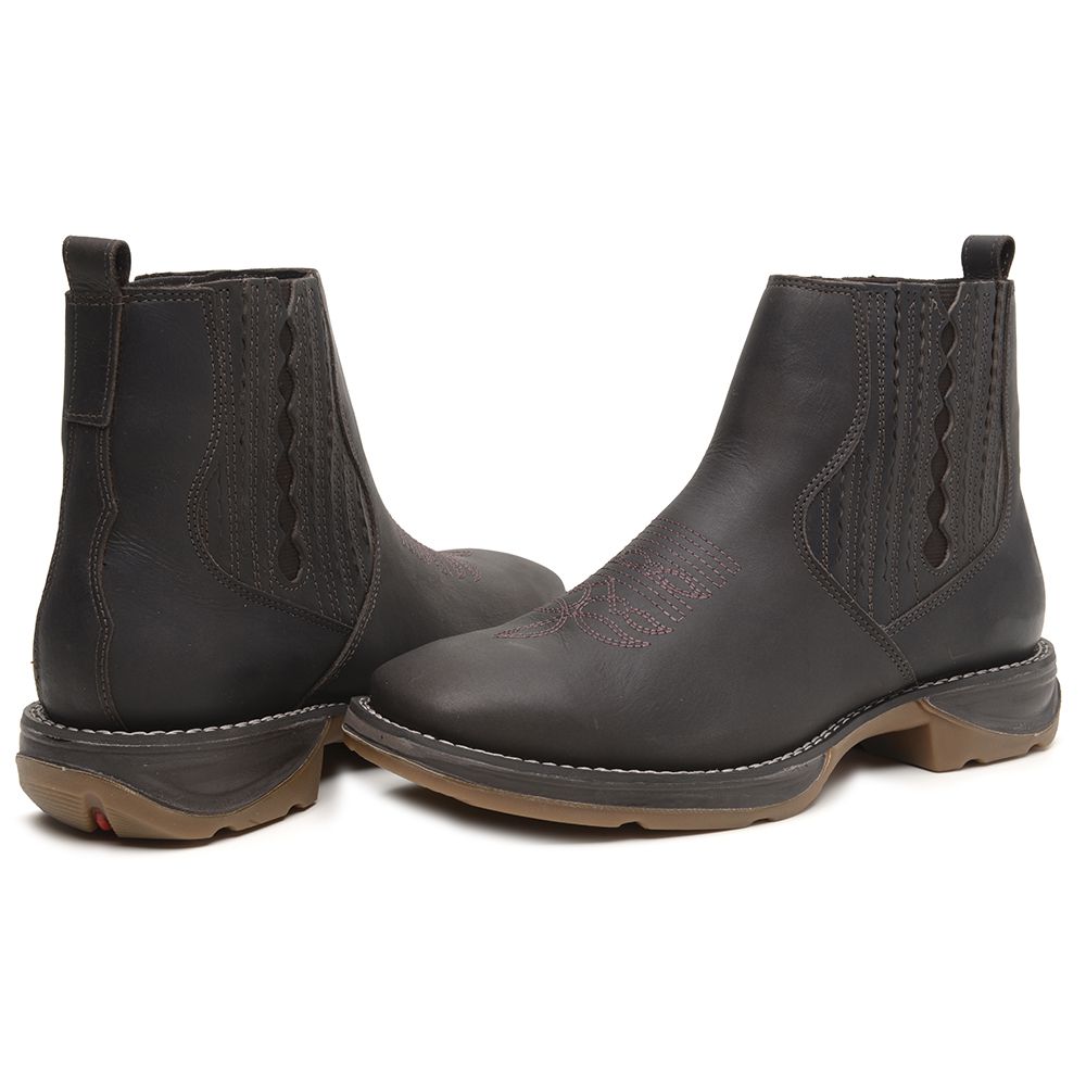 BOTA TEXANA ANATÔMICA COURO RÚSTICO FOSCO CARAMELO BICO QUADRADO ...
