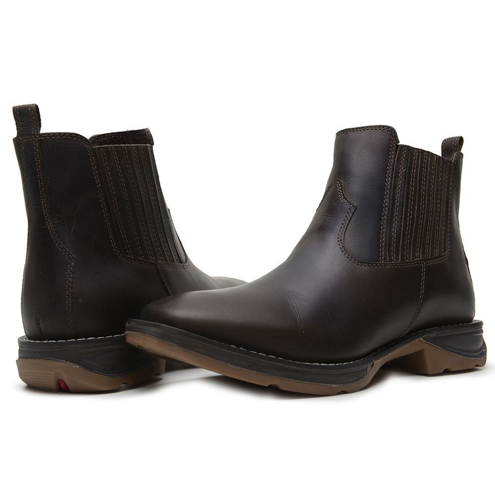 BOTA TEXANA ANATÔMICA COURO RÚSTICO OIL CAFÉ | Xucrão Boots | Botas e ...