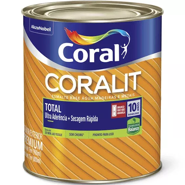 Coralit Total Esmalte Base Água 900ml Coral | Alpha Tintas