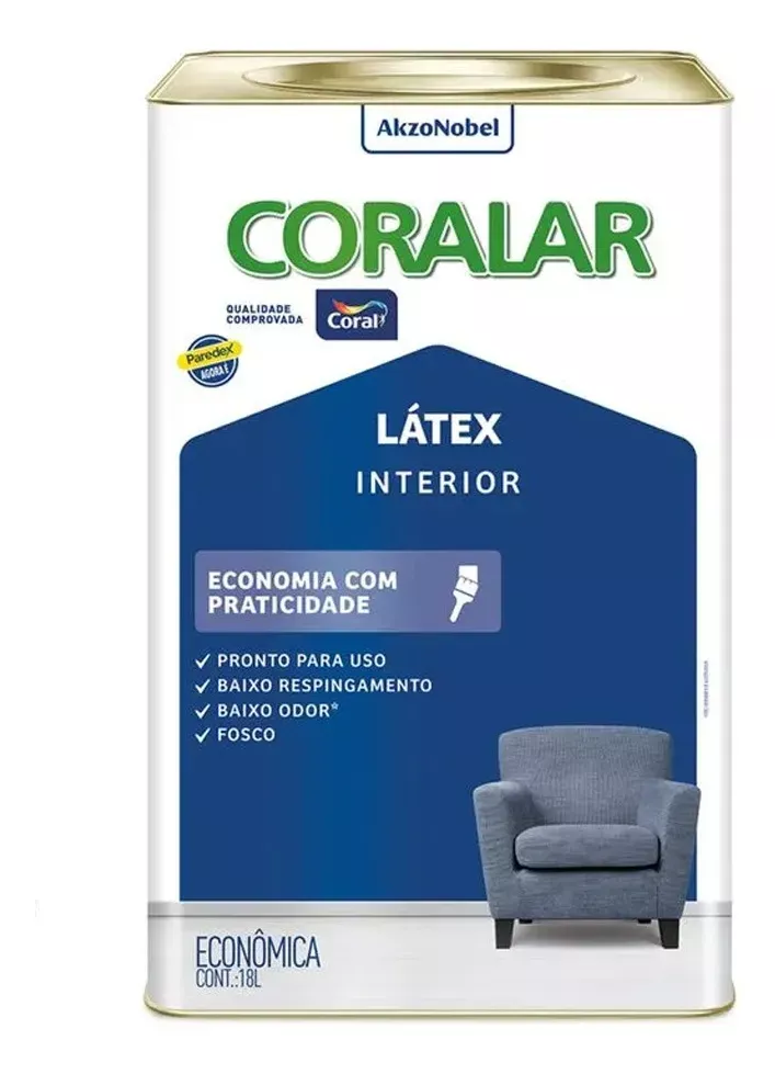 Coralar Látex Mais Econômica (Branco) 18L Coral | Alpha Tintas