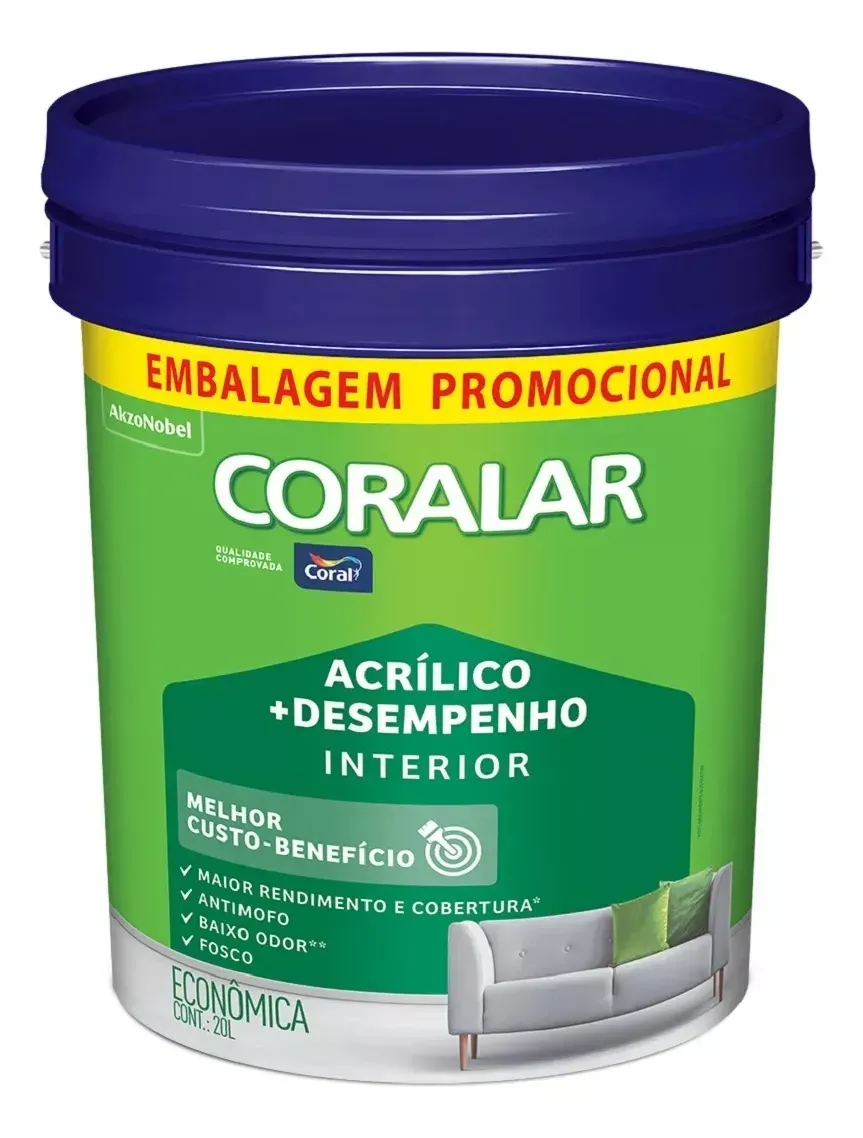 Coralar Mais Desempenho (Branco) 20L Coral | Alpha Tintas