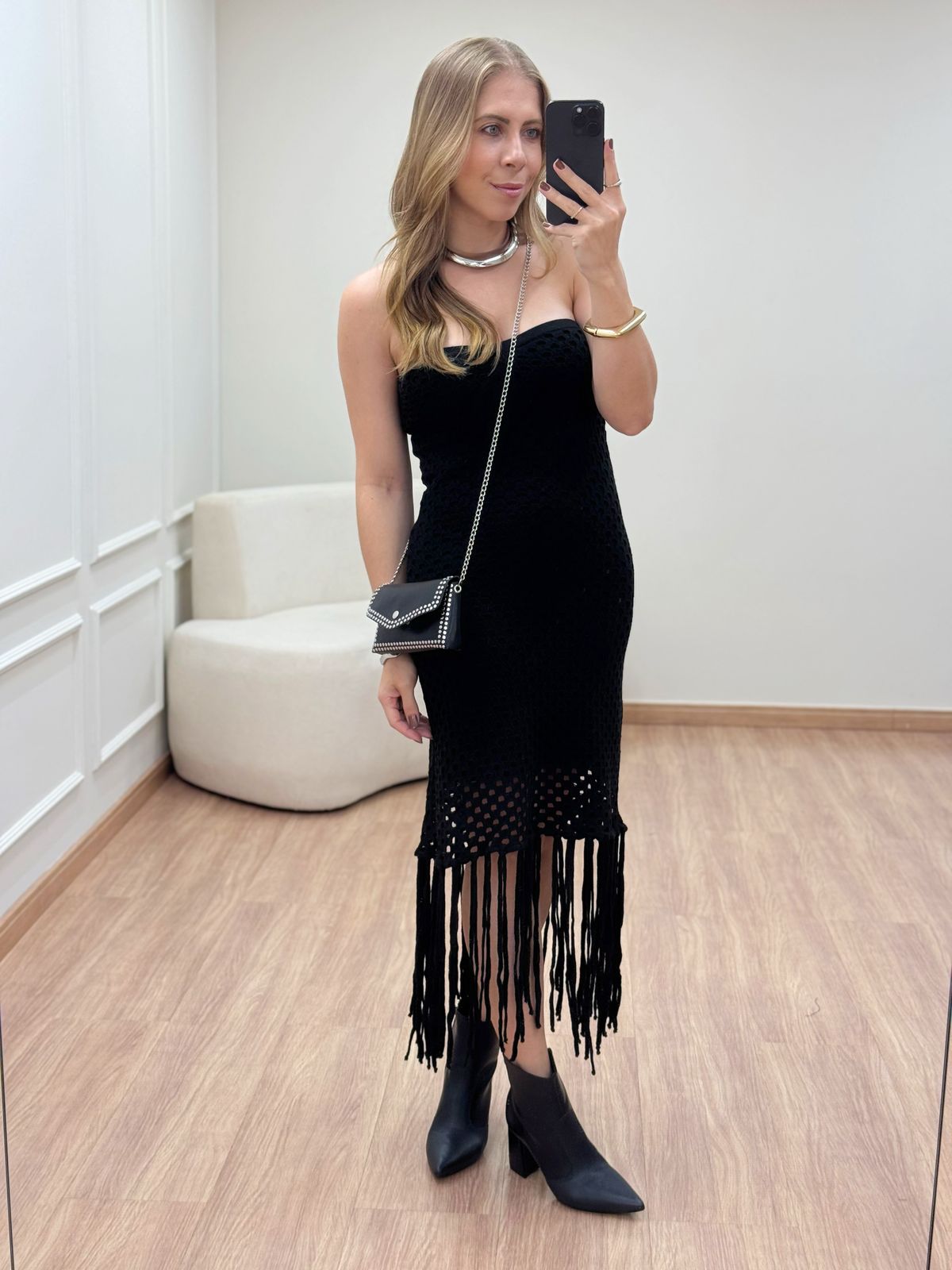 Vestido Franja Preto | Ana G Store