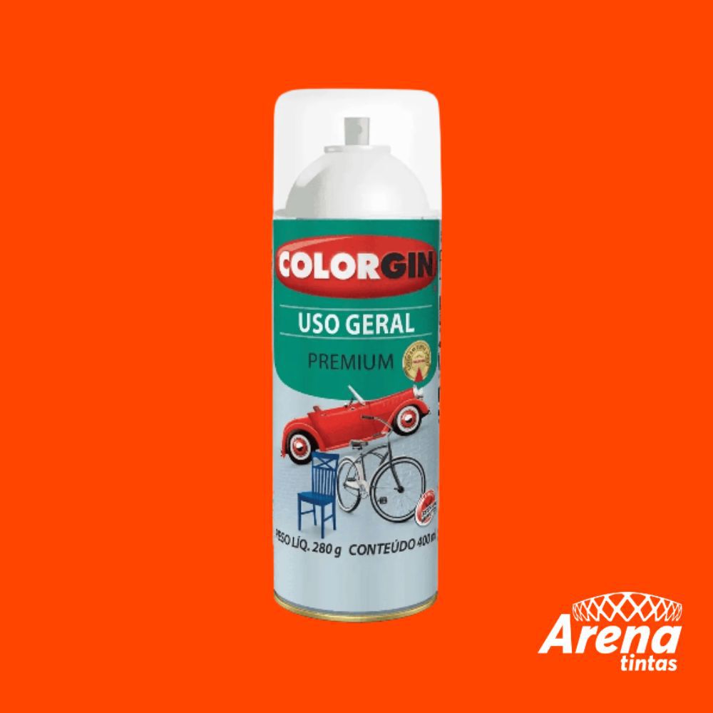 TINTA SPRAY PREMIUM LARANJA BRILHANTE 400ML | Arena Tintas