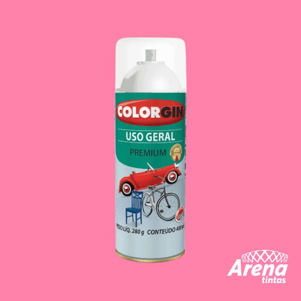 TINTA PREMIUM USO GERAL ROSA GBR BRILHANTE 400ML | Arena Tintas