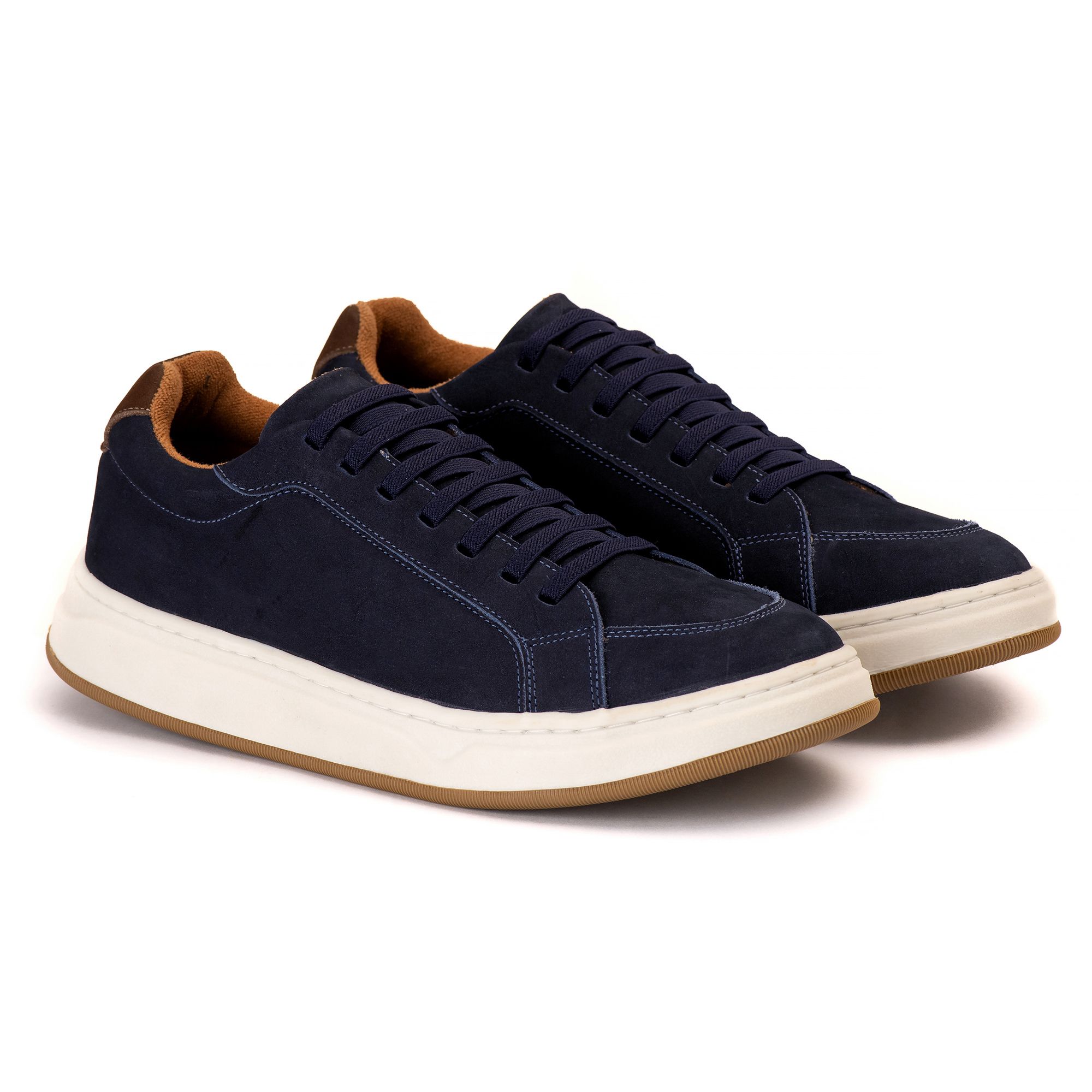 Tênis Casual elastico nobuk azul | Artoro Calçados