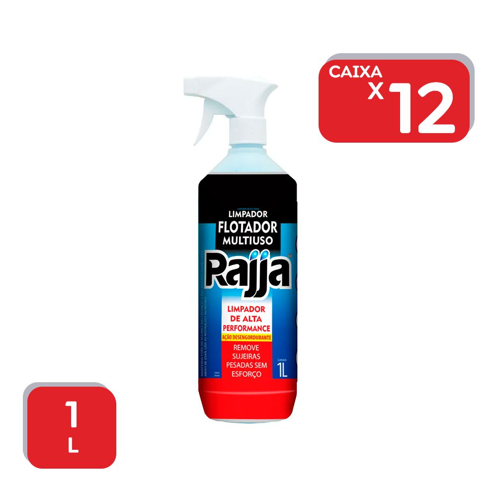Limpador Flotador Multiuso Spray Rajja - 12x1L. | Atacado Mirim