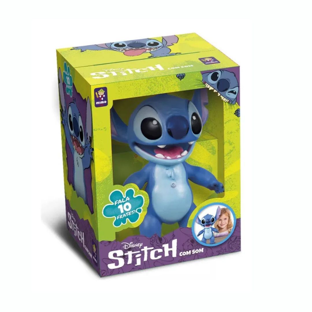 Boneco Gigante Stitch C/ Som 40cm Mimo Toys | BAIUCA