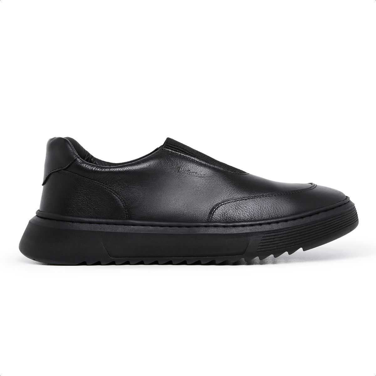 Tênis Core All Black Couro Preto Sola Preta | Berlutini