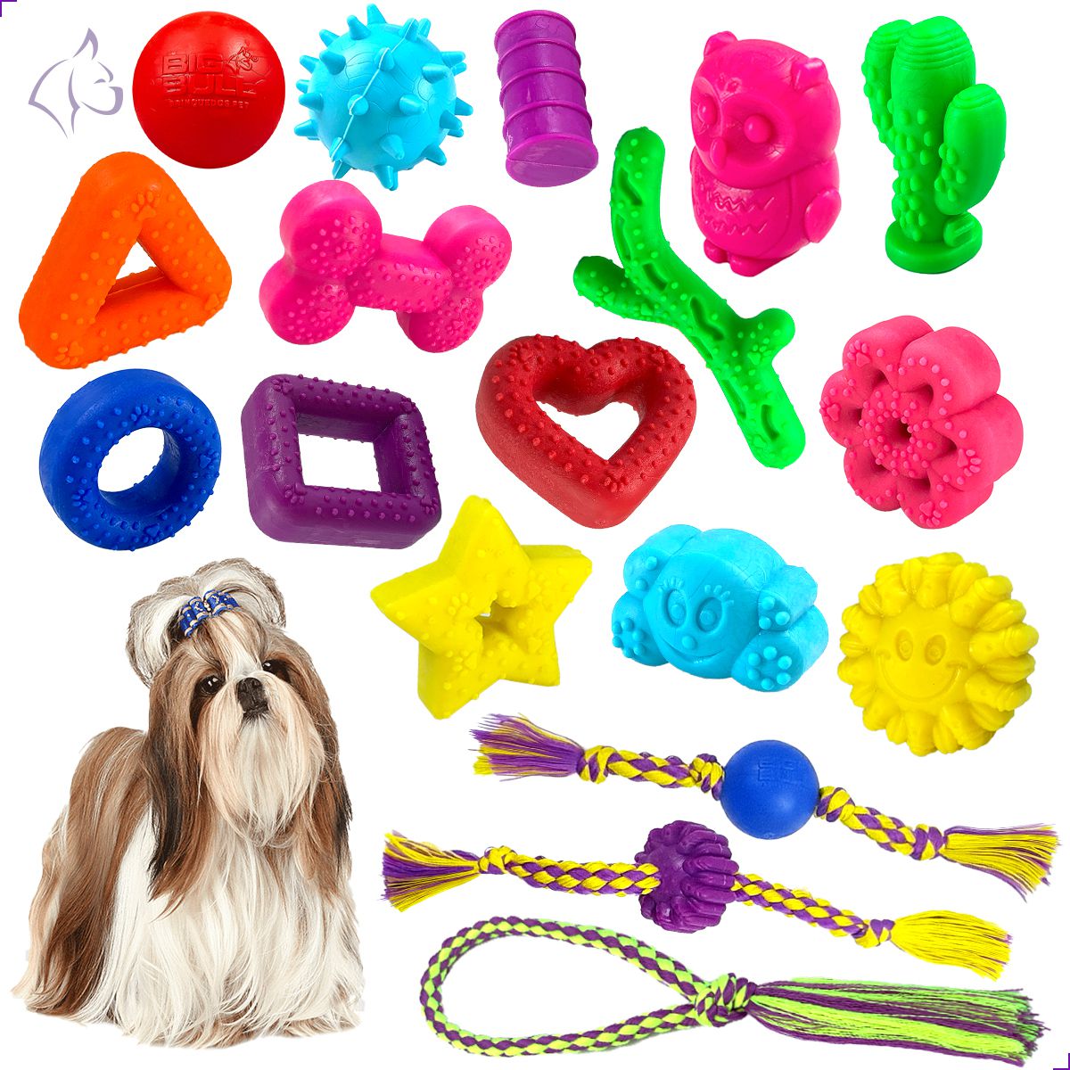 Kit 15 Brinquedos Aleatórios - Big Bull Pet | BIG BULL PET