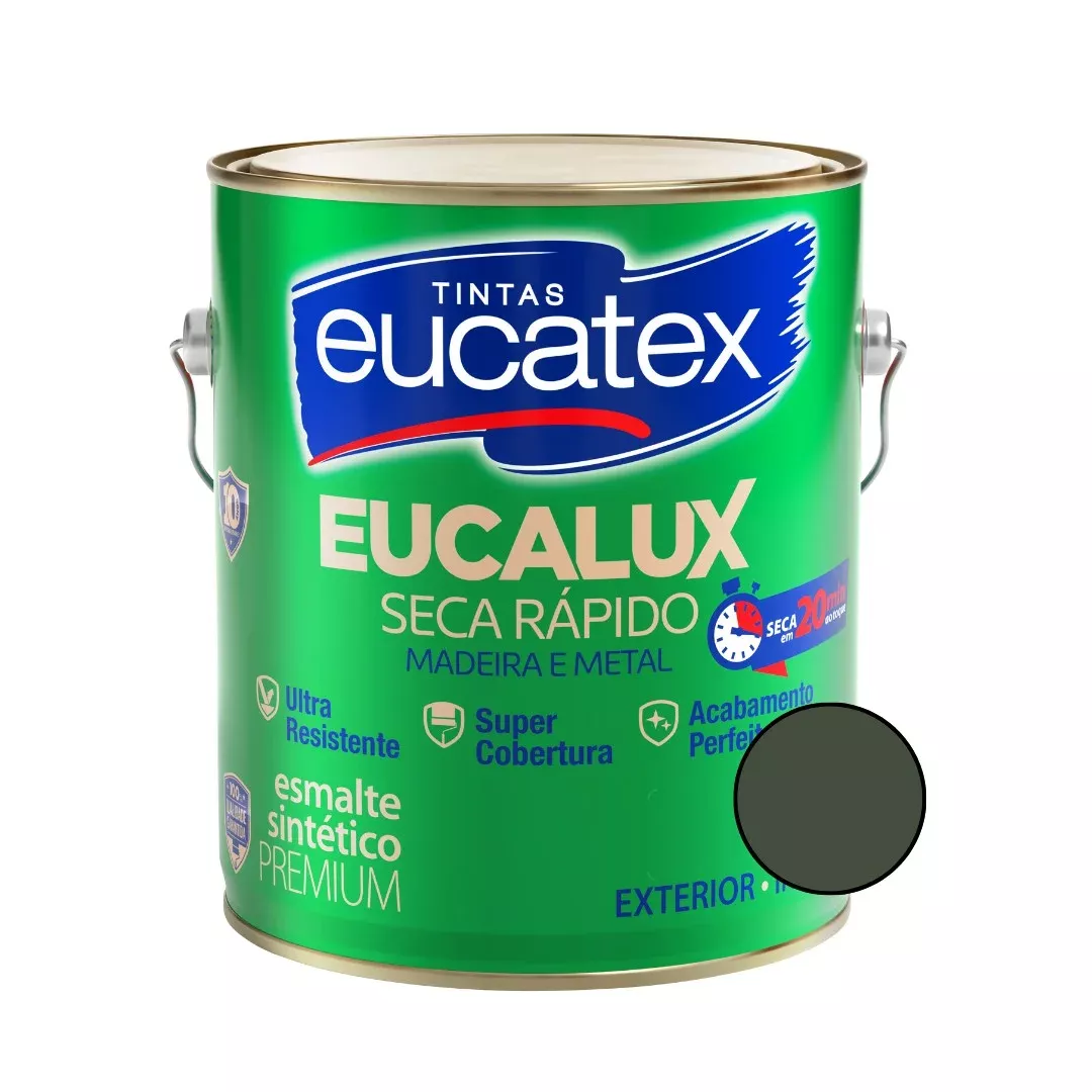 EUCATEX TINTA EUCALUX ESM BRI SEC RAP CINZA ESCURO 3,6 LTR | Bignotto ...