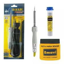Kit Ferro Solda Plus SC40 34W 220V Hikari + Estnaho e Pasta Solda ...