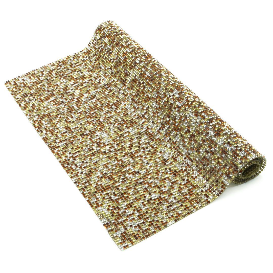 Manta de Strass Clássica 24x40cm (SS6,5 / 2mm) Multi Light Topazio | BM ...
