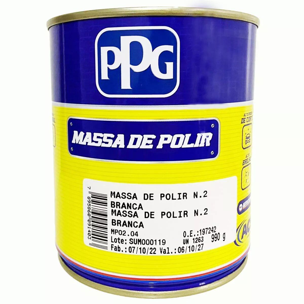 Massa de Polir N.2 Branca 1Kg PPG | Bond Tintas