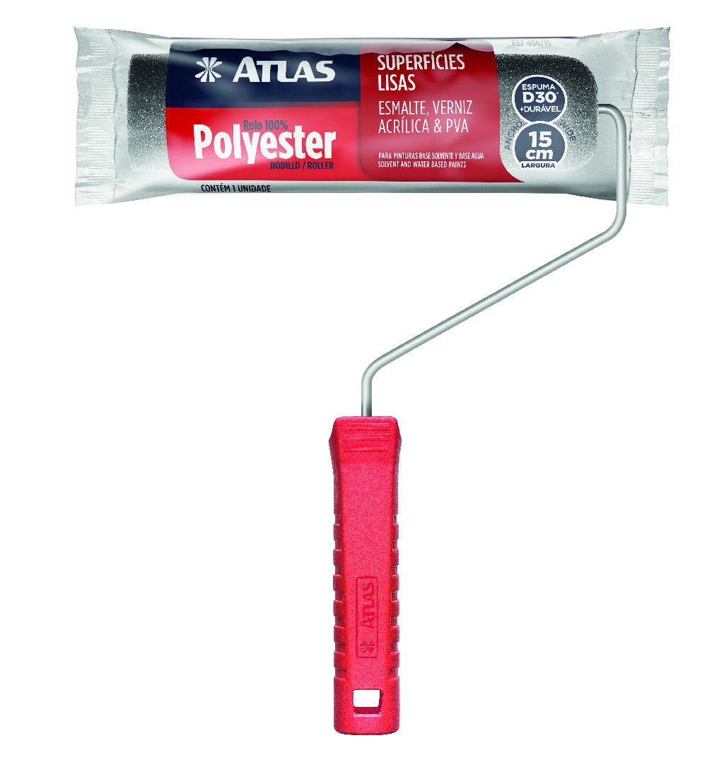 Rolo de Espuma 15cm Cinza Atlas | Bond Tintas