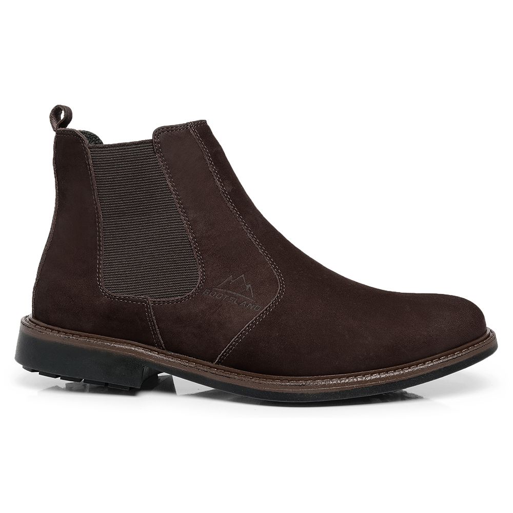Botina Chelsea Masculina Bootsland Em Couro Legitimo Confort Anatômica ...