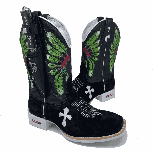 KIT TEXANA ÍNDIO + BAINHA + FACA | Botas Texanas Bruto