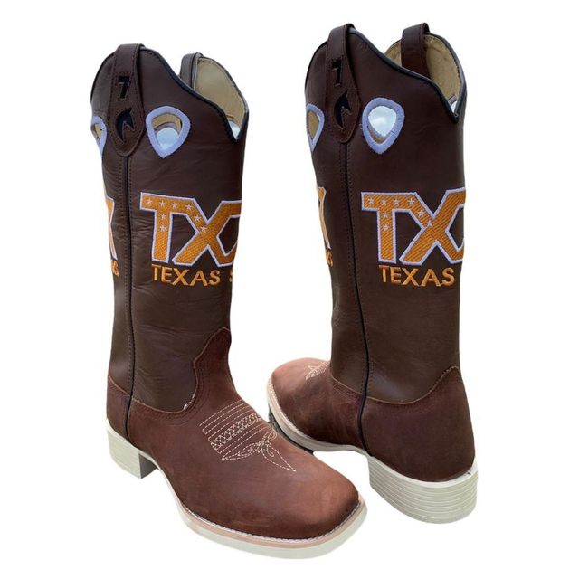 BOTA TEXANA EM COURO TEXAS STARS | Botas Texanas Bruto
