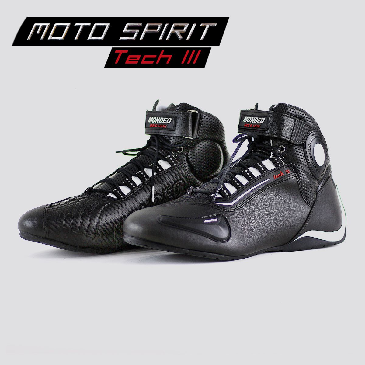 Moto Spirit Tech 3 Preto Gelo | BOTAS MONDEO