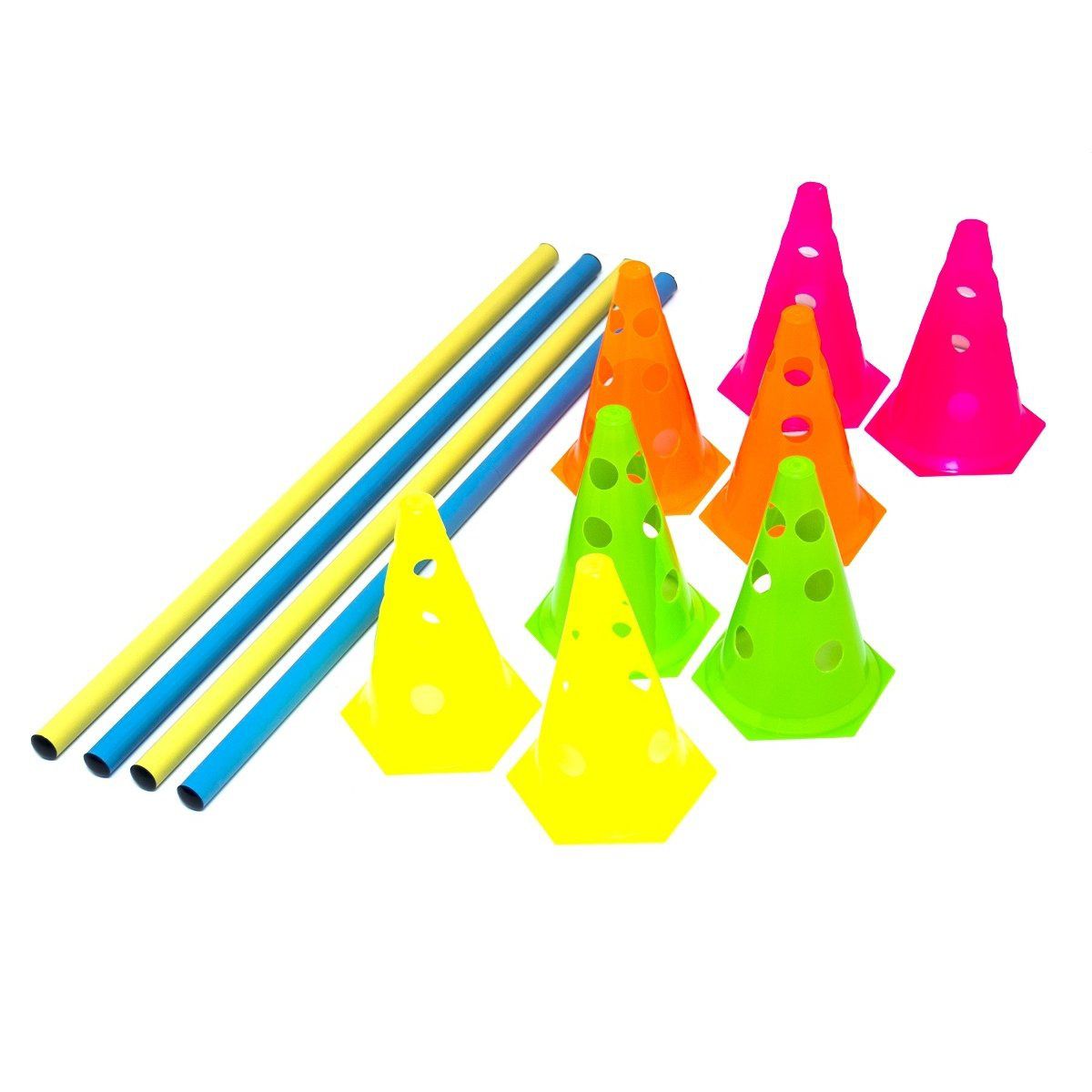 KIT CONE DE AGILIDADE COM BARREIRAS (8 CONES + 4 BARREIRAS ...