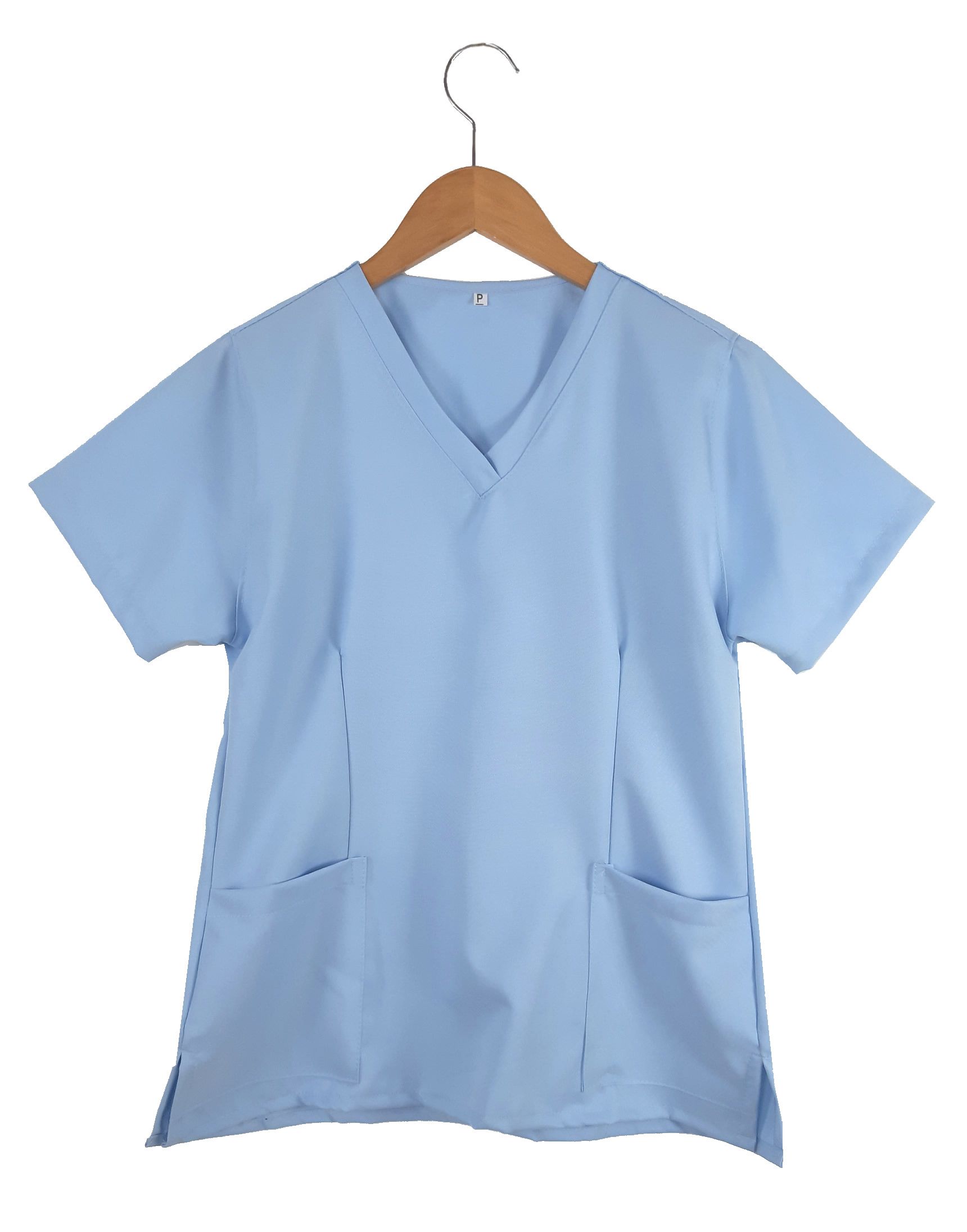 Camisa Scrub Pijama Cirúrgico Azul Bebe Gabardine | BRANCURA