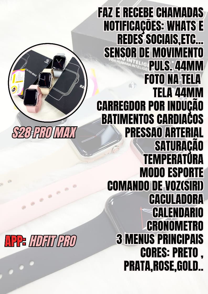 Smartwatch S28 Pro Max | Junior Relógios de Luxo