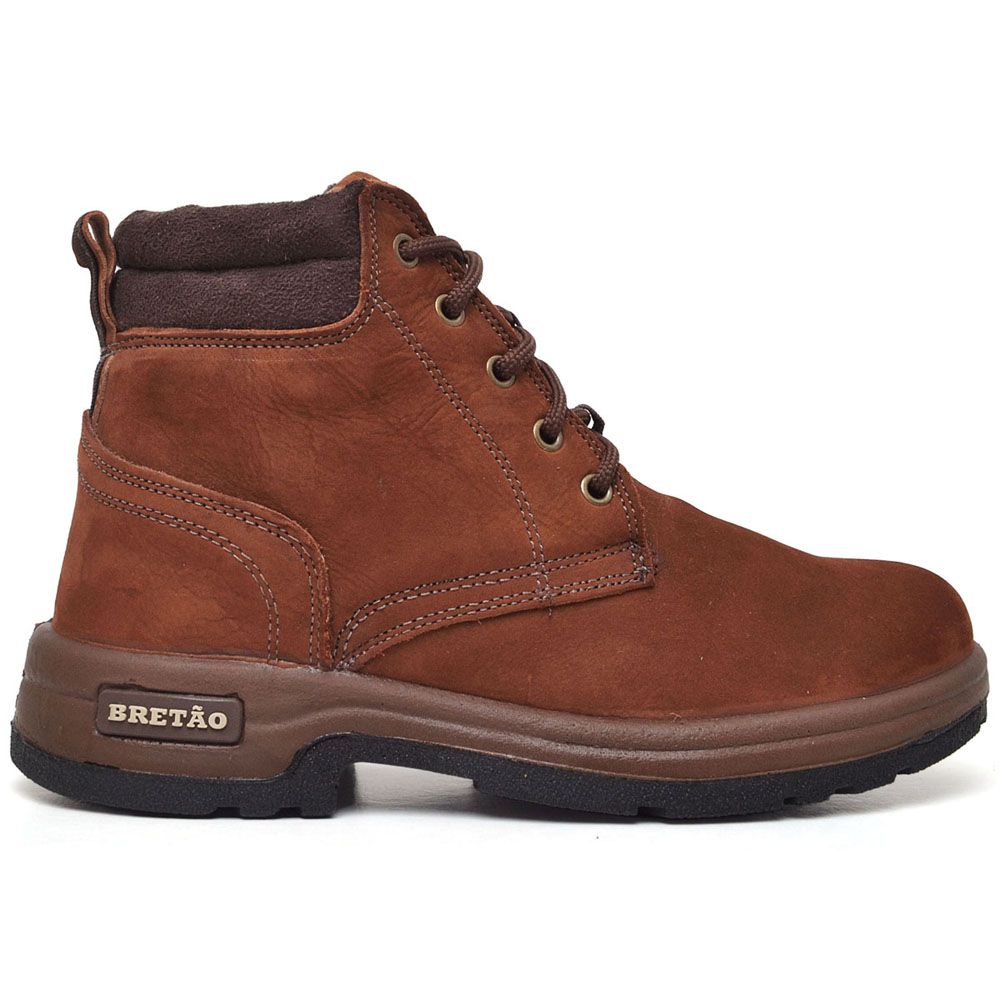 Coturno Masculino Couro Nobuck Linha Agrícola Marrom | BRETÃO STORE