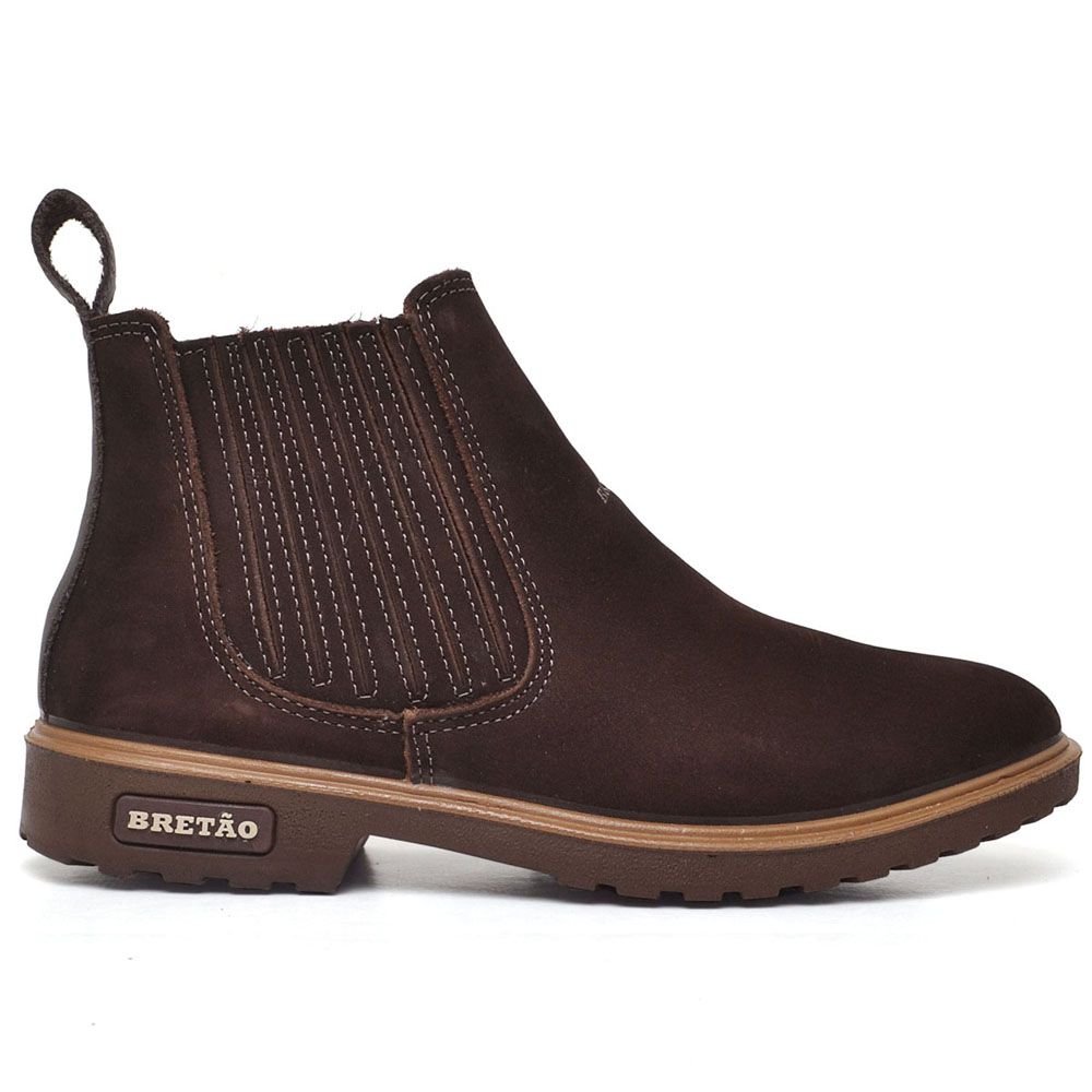 Botina Masculina Solado Mônaco Nobuck Chocolate | BRETÃO STORE