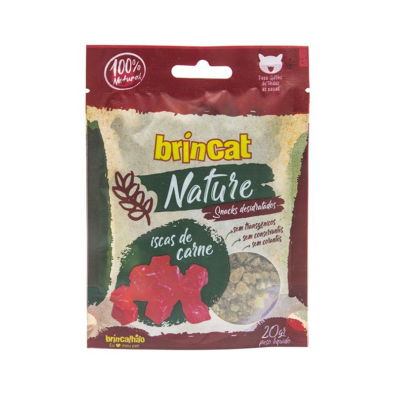 Snacks Nature Brincat Iscas De Carne 20G | Brincalhão Pet