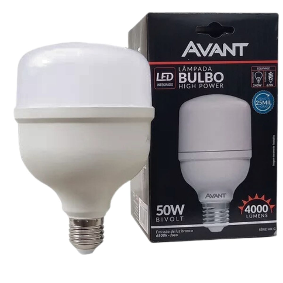 Lâmpada Bulbo Led 50w 6500k Branco Frio Alta Potência Bivolt | Broketto ...