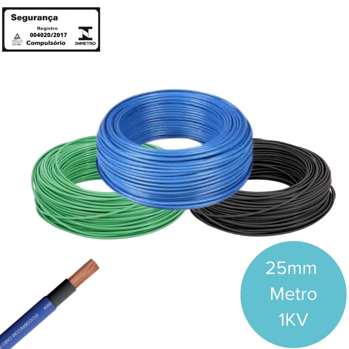 Cabo Elétrico Flexível 25mm 0,6/1 kV Por Metro | Broketto Materiais ...