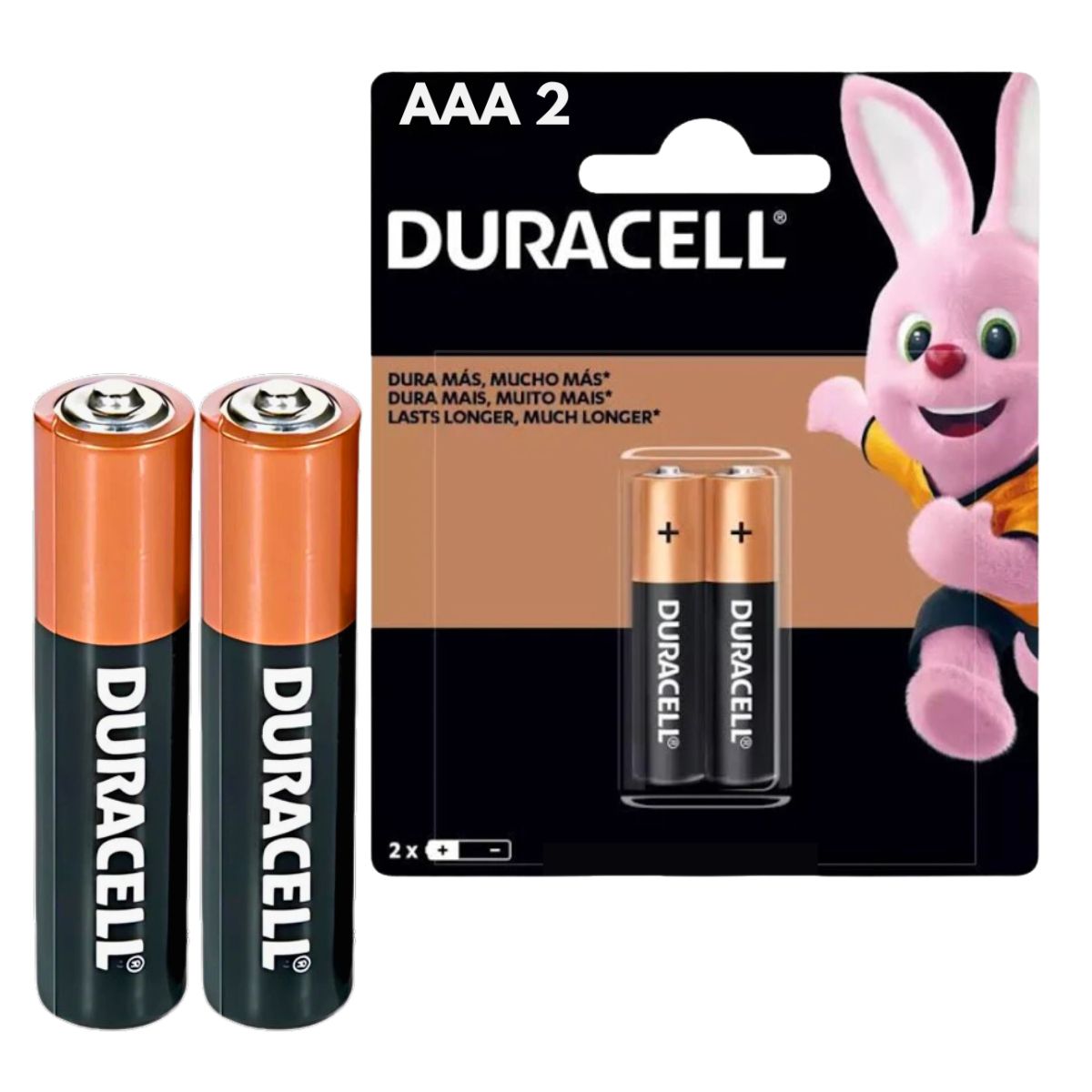 Pilha Palito Alcalina AAA² 2 unidades Duracell | Broketto Materiais ...