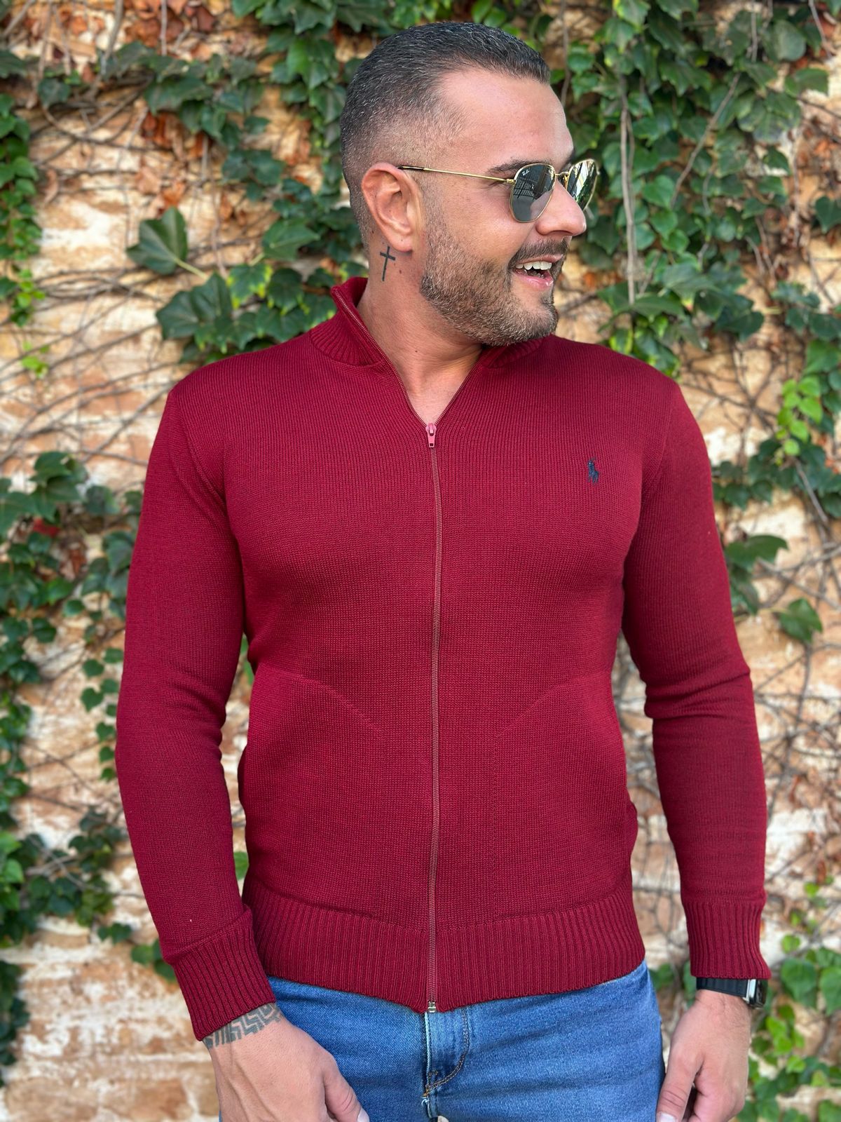 Jaqueta Zíper PRL Vinho | Wizz Clothes