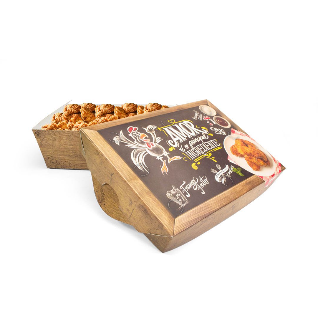 BOX FRANGO FRITO PREMIUM GRANDE - 50 UNIDADES | CaixaMix Embalagens