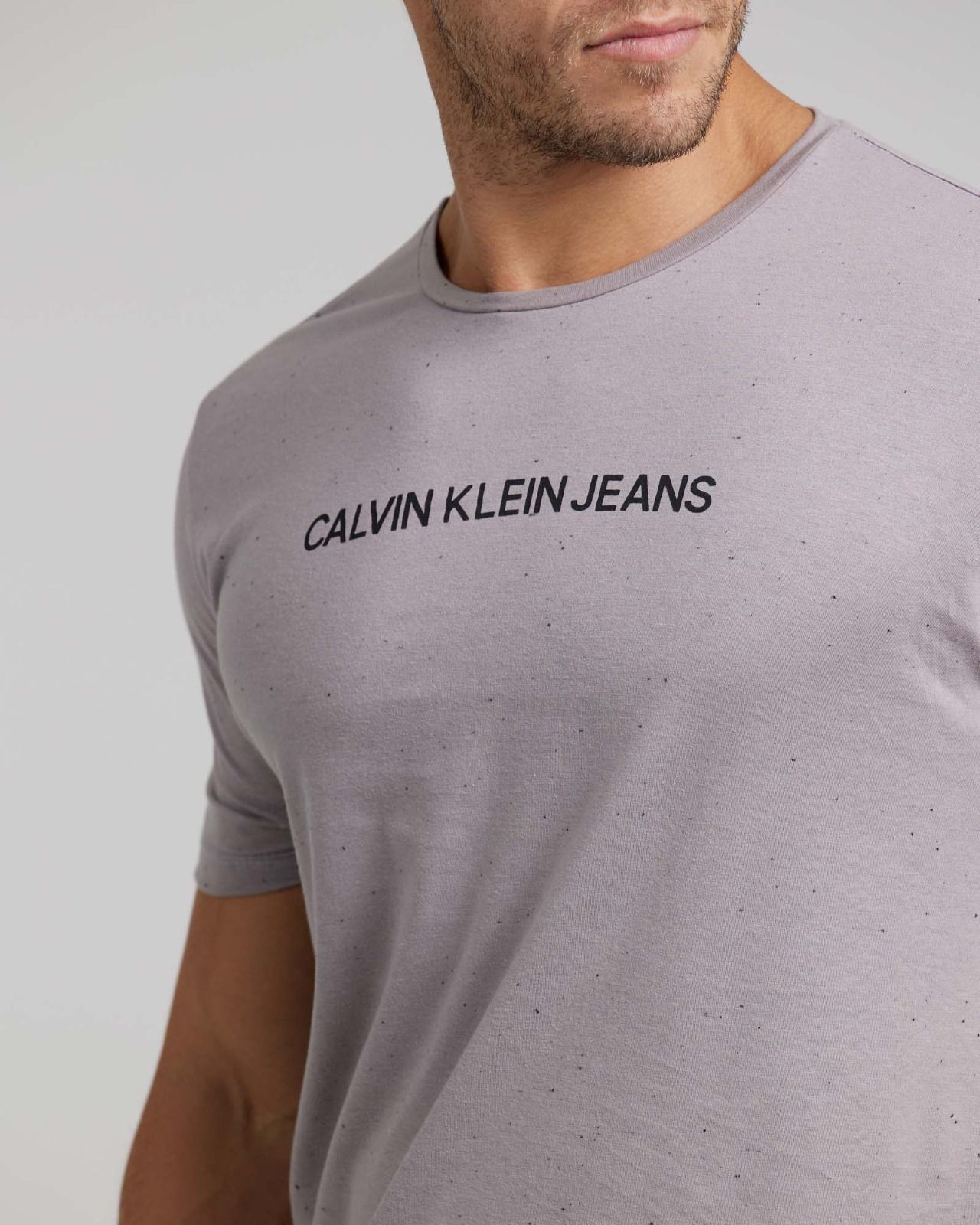 Camiseta Importada Ck Estampada - Cinza Mescla | Atacado da Camiseteria Poa