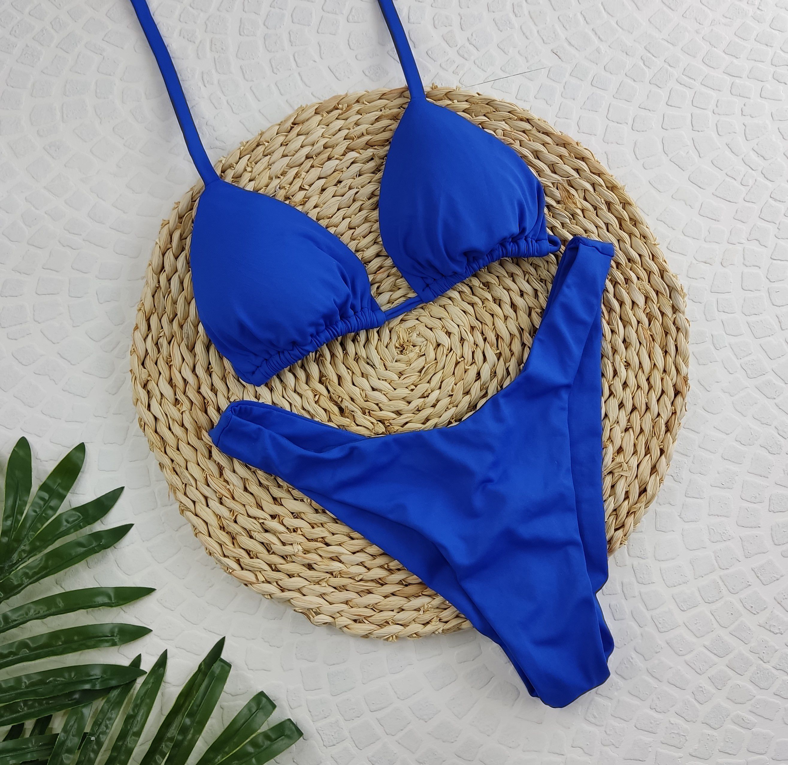 Conjunto Liz Azul Royal Liso | CARIOKAS MODA PRAIA