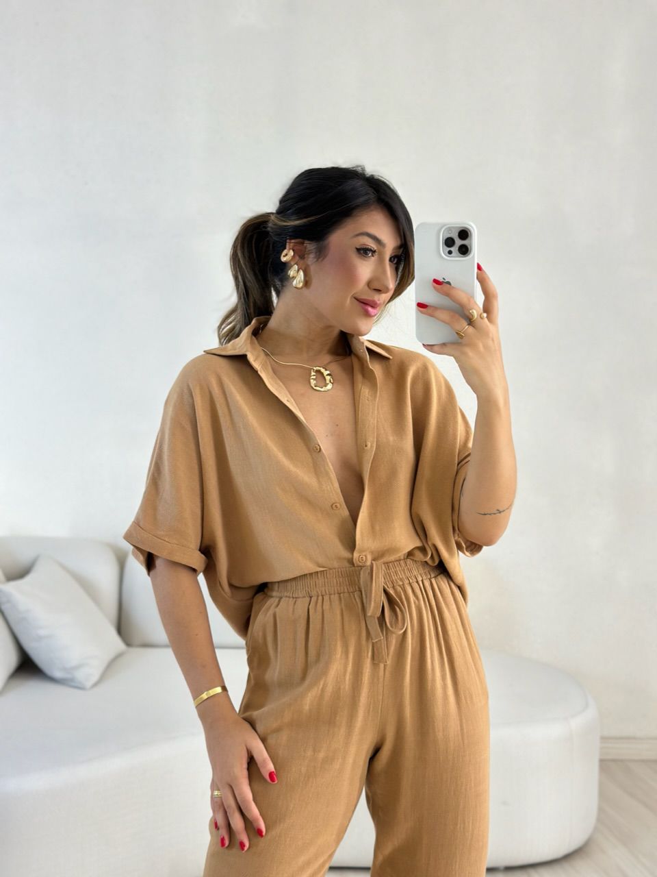 CAMISA INGRID LINHO | CAROLLA FERRARO