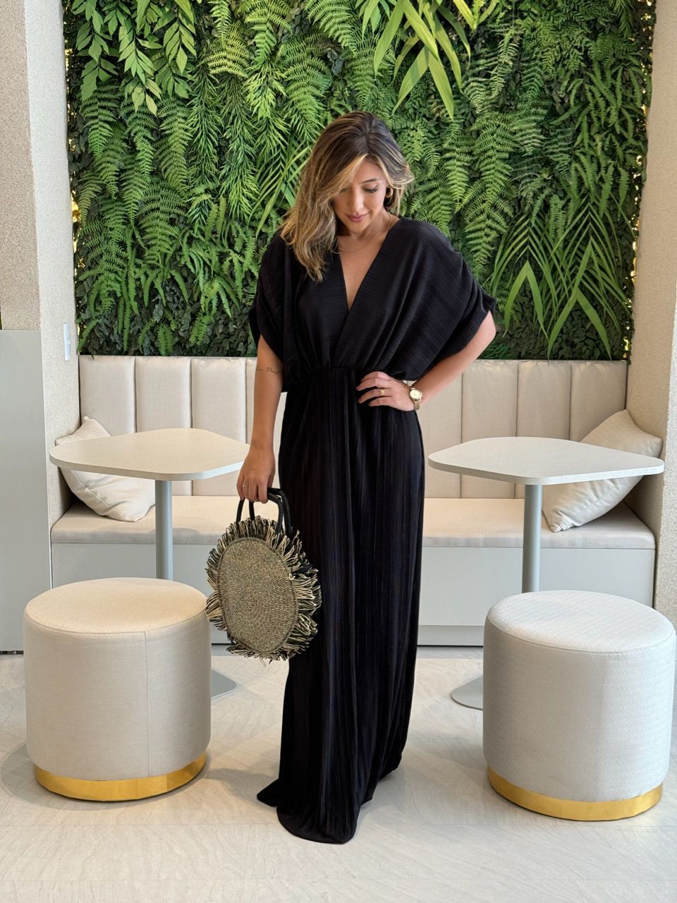 VESTIDO TUANY PLISSADO | CAROLLA FERRARO