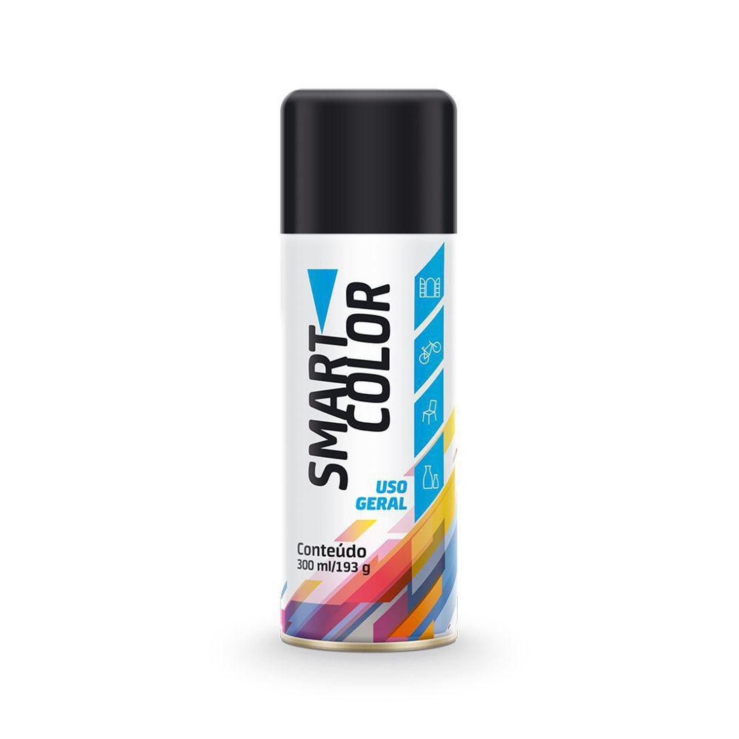 SPRAY USO GERAL PRETO FOSCO SMART COLOR | Casa do Viana