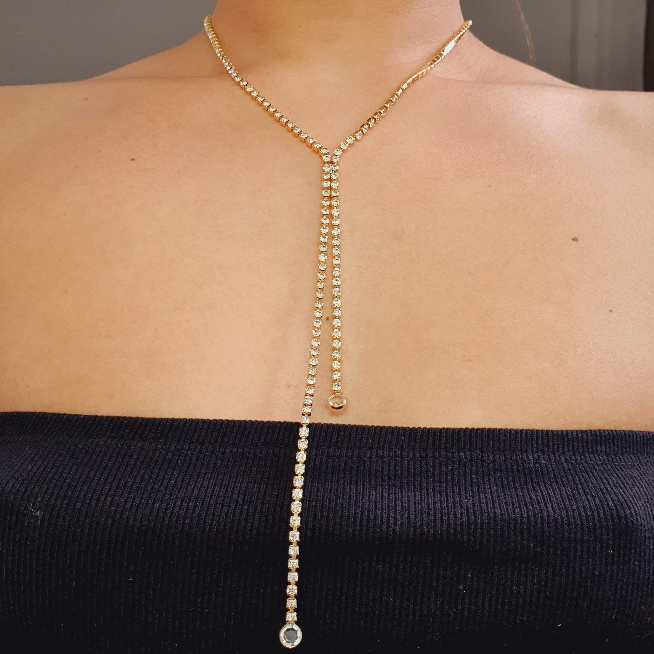 Colar Glamour Folheado A Ouro 18K - Chérie Bijoux