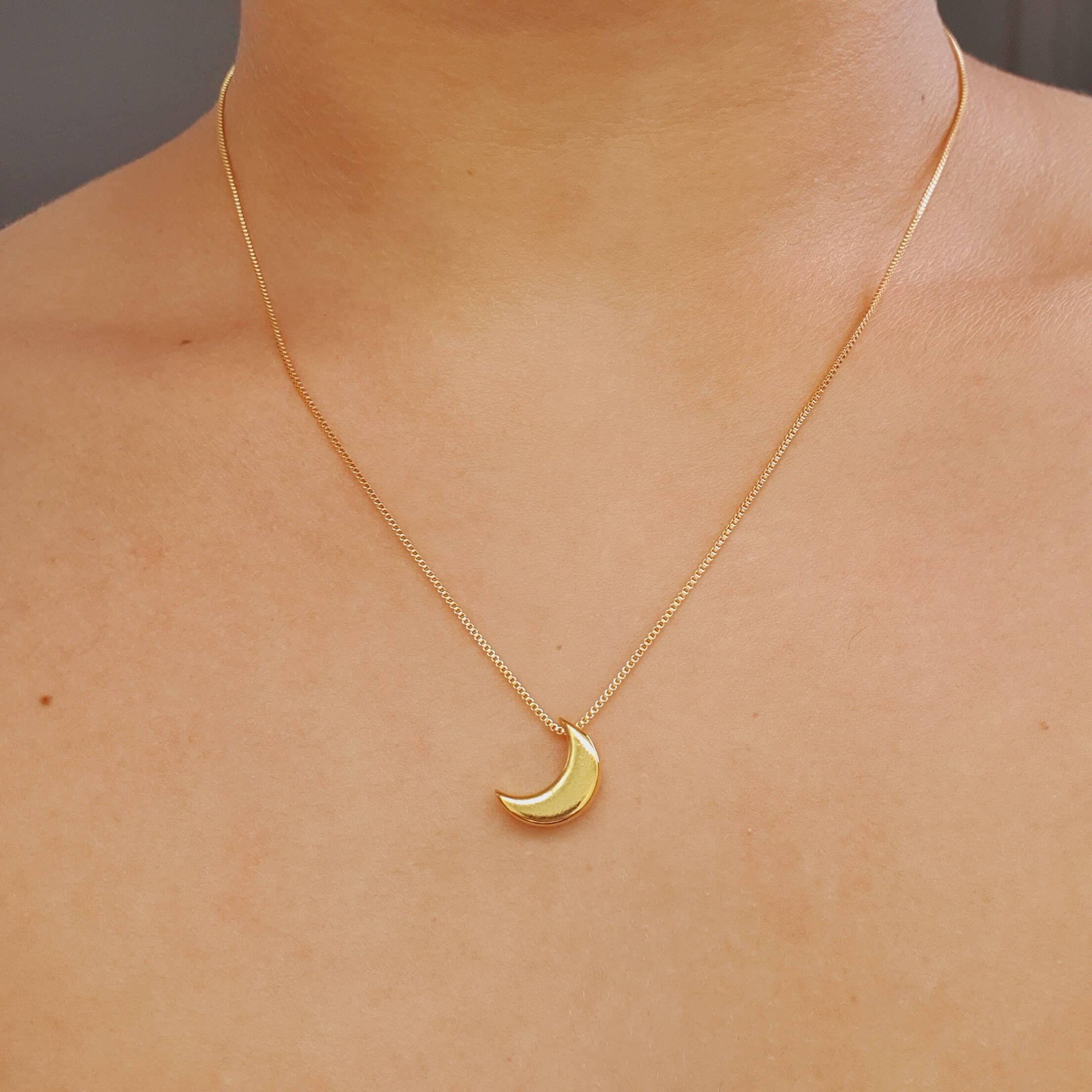 Colar Folheado A Ouro 18K Lua - Chérie Bijoux