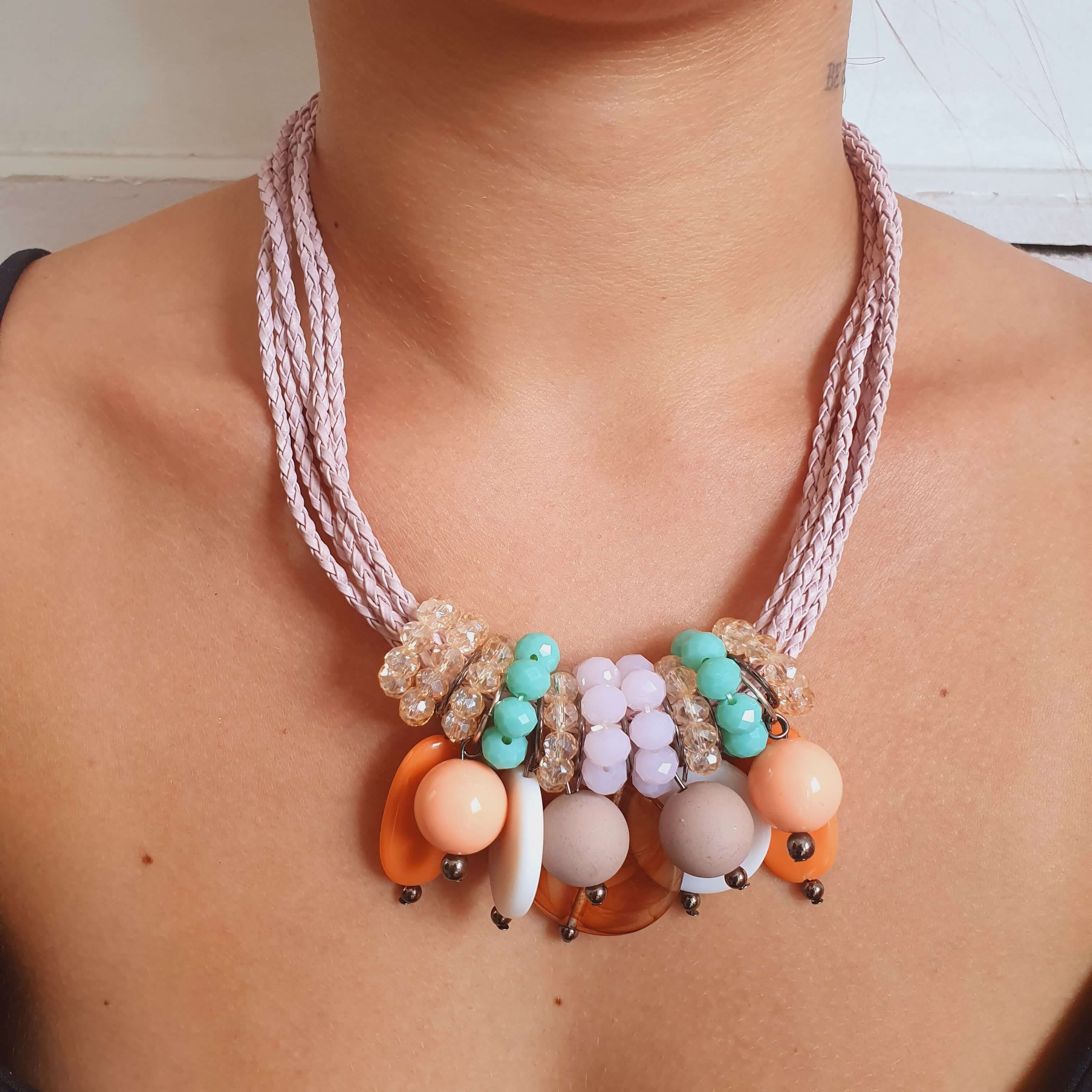 Colar Pedraria Lilás - Chérie Bijoux